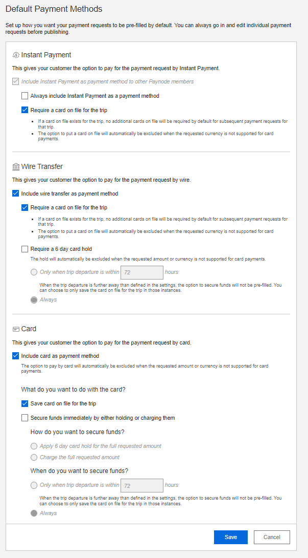Paynode payment settings 🔗 – Avinode Group