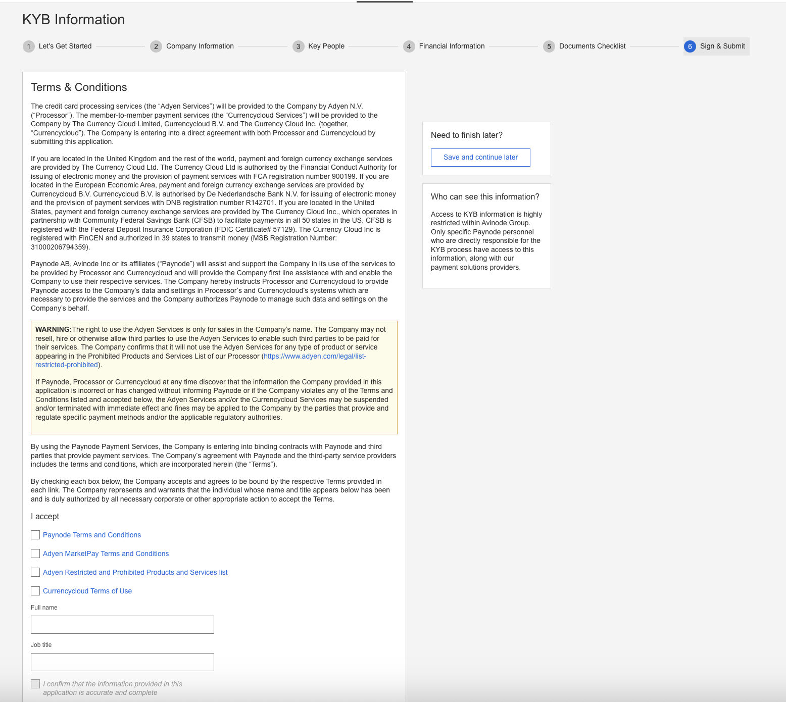 KYB information form – Avinode Group