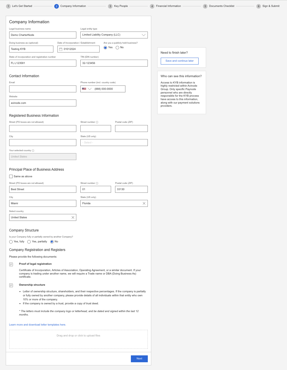 KYB information form – Avinode Group KYB information form – Avinode Group