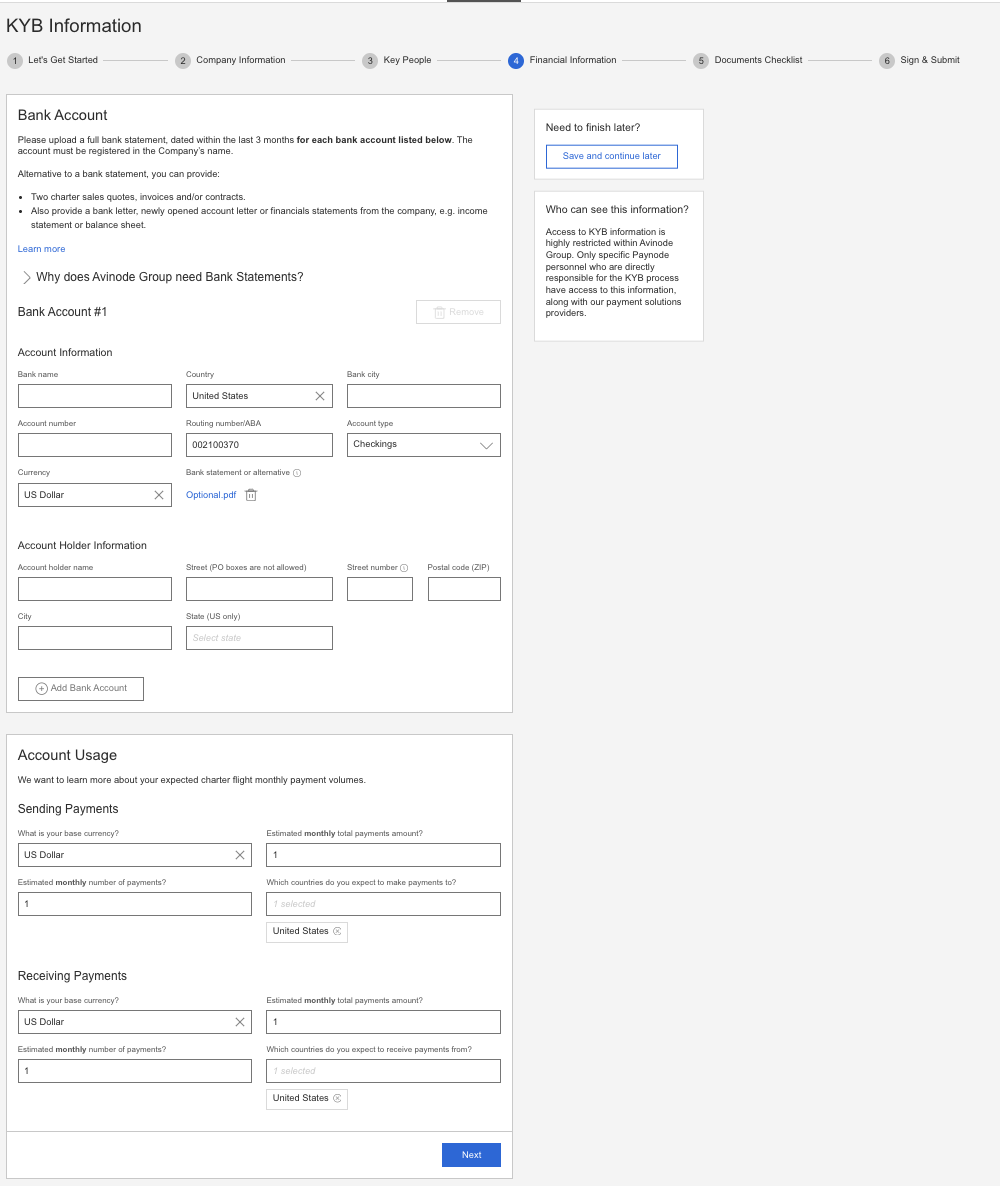 KYB information form – Avinode Group KYB information form – Avinode Group